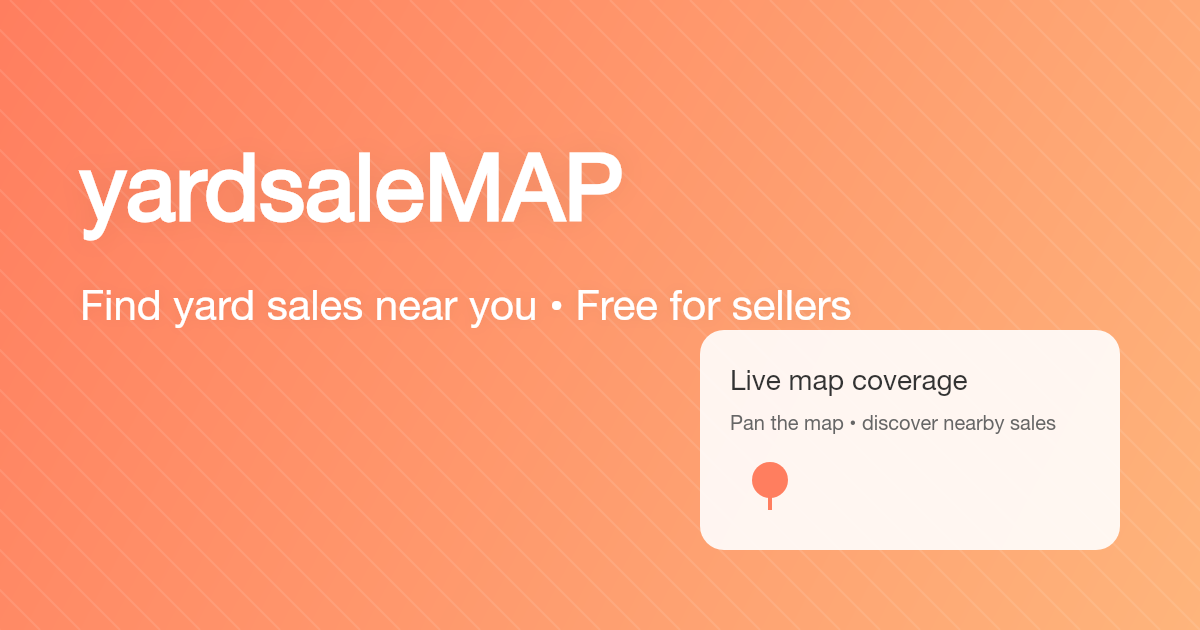 Yard Sale Map - Find Sales Near Me